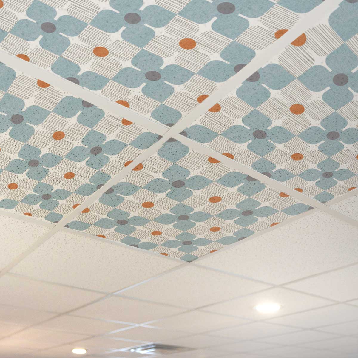 Flower Check Pattern P4 Ceiling Tile – ceilingscenes